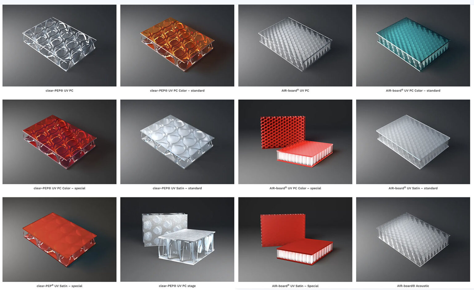 Free Samples for all of our translucent panels - make an educated ...